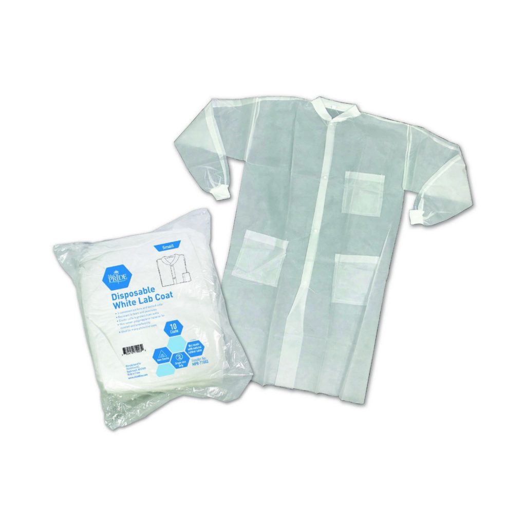Disposable White Lab Coat – Universal Pharmaceutical Medical Supply
